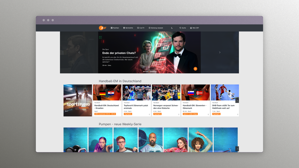 ZDFmediathek and ZDF.de Run with Sophora – subshell