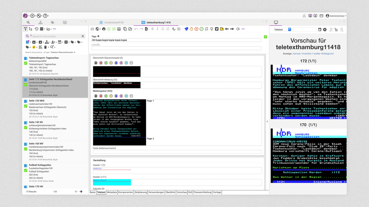 Teletext – subshell