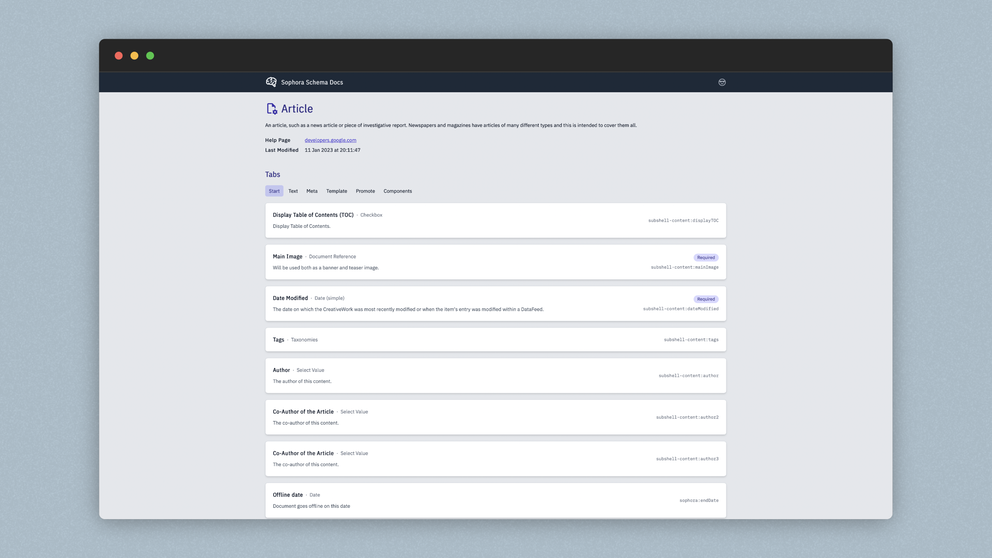 Sophora Schema Docs – subshell